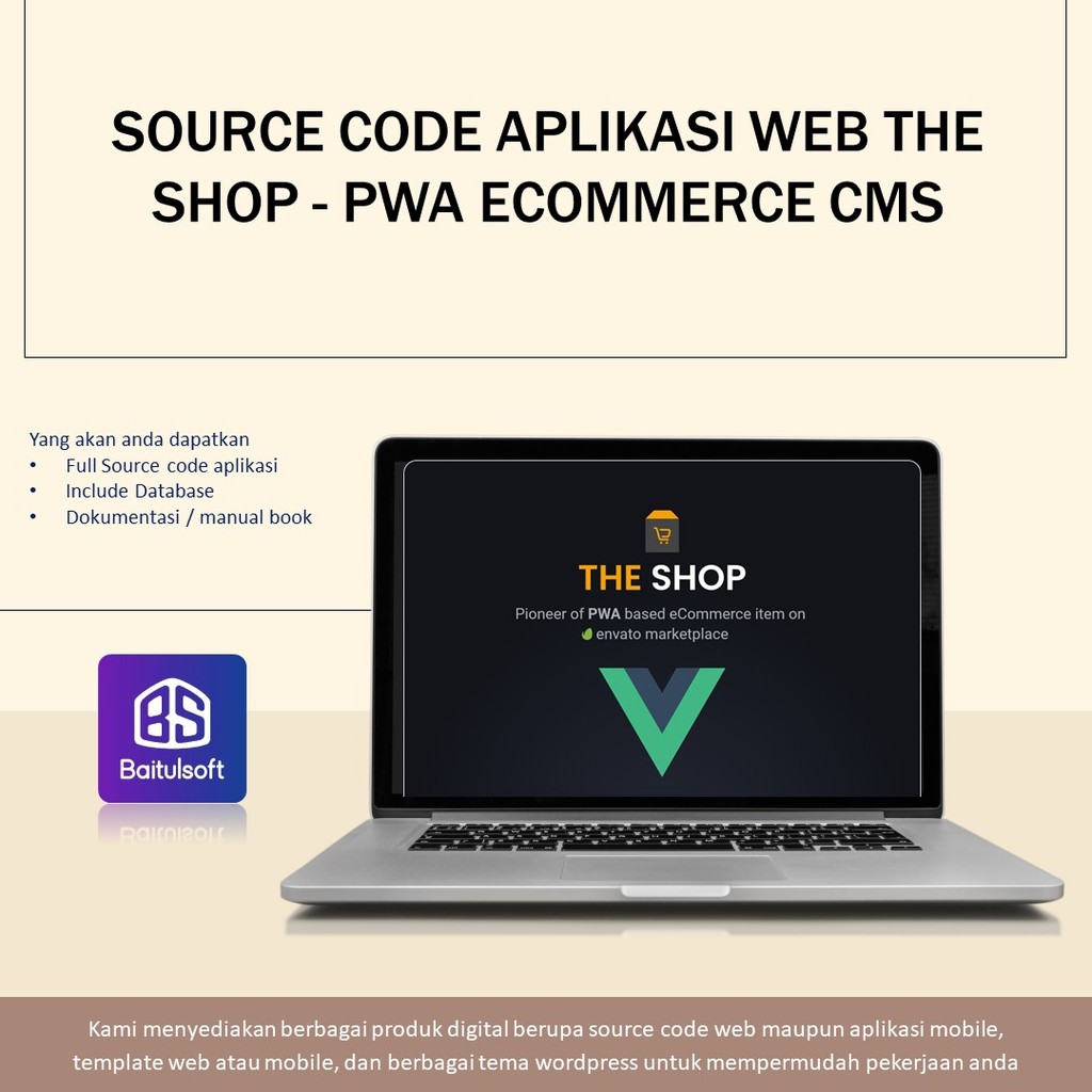 Jual SOURCE CODE APLIKASI WEB THE SHOP - PWA ECOMMERCE CMS | Shopee Indonesia