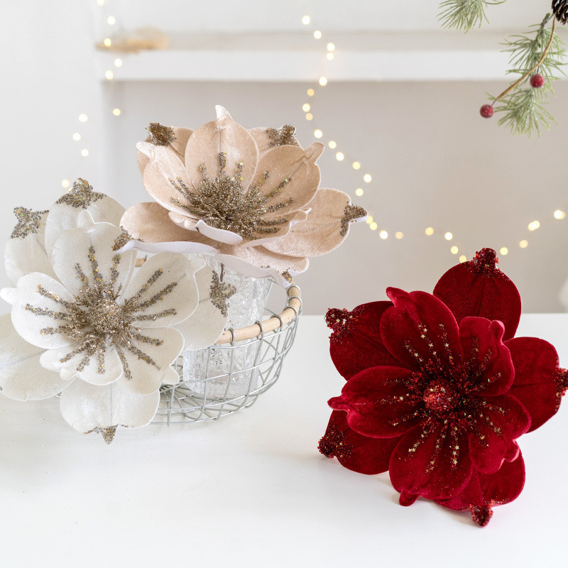 Jual Dekorasi Hiasan Pohon Natal Bunga Magnolia 25cm Tipe C Ornamen ...