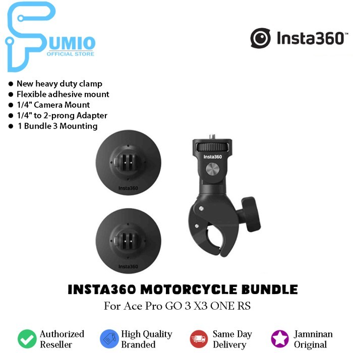Jual Insta360 Motorcycle Bundle For Ace Pro GO 3 X3 ONE RS ( New Version ) | Shopee Indonesia