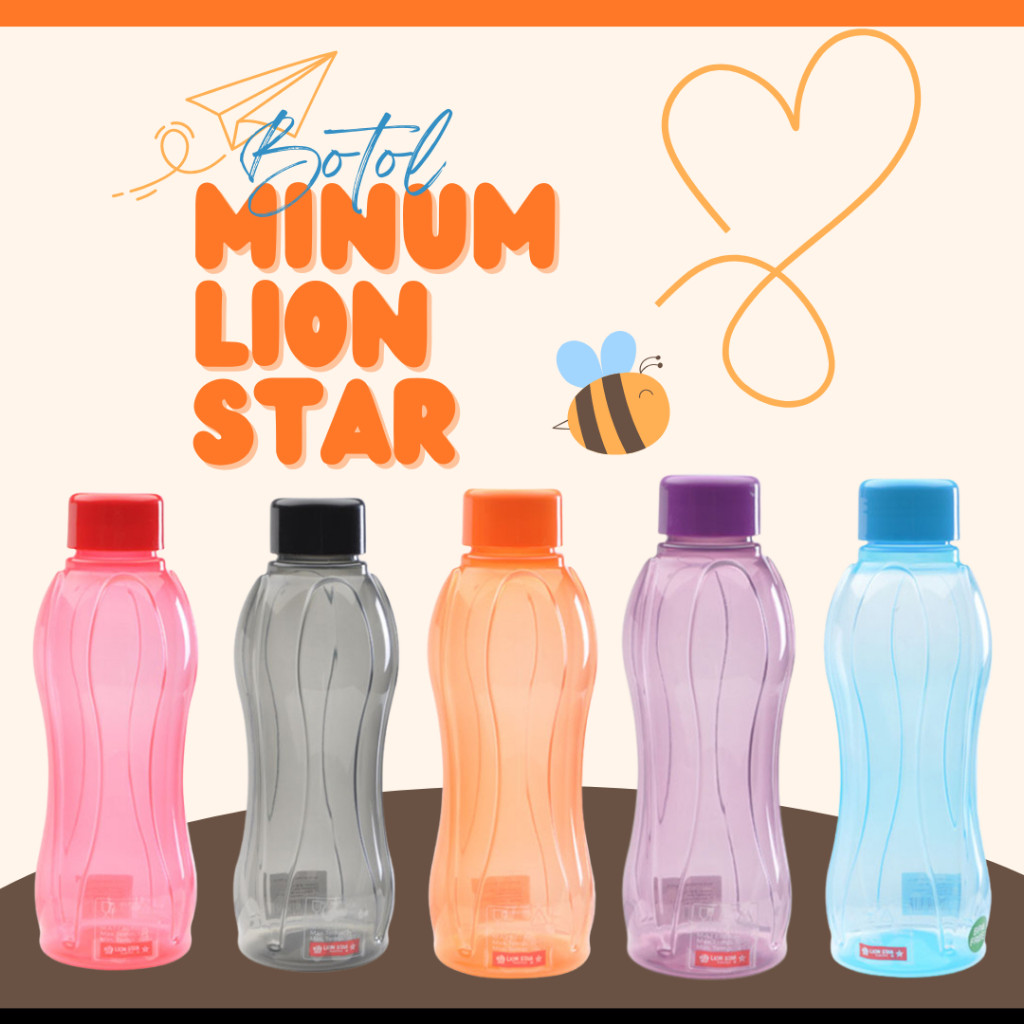 Jual LION STAR - Botol Minum 400ML/600ML/800ML/100ML/1500ML / Botol Minum Plastik | Shopee Indonesia