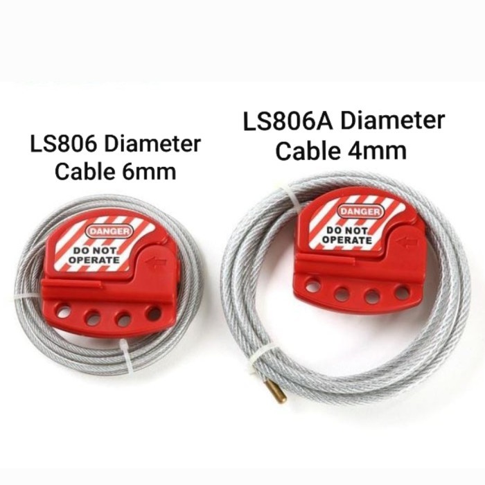 Jual Safety Loto Adjustable Logout Tagout Cable 2m Universal - Diameter ...
