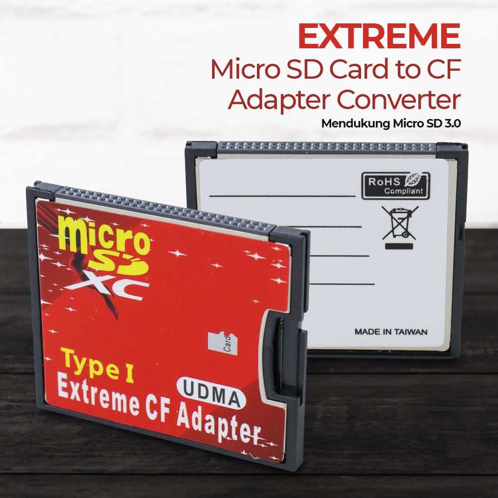 Jual Extreme Micro SD Card to CF Adapter Converter - TSR58 (NEW ...