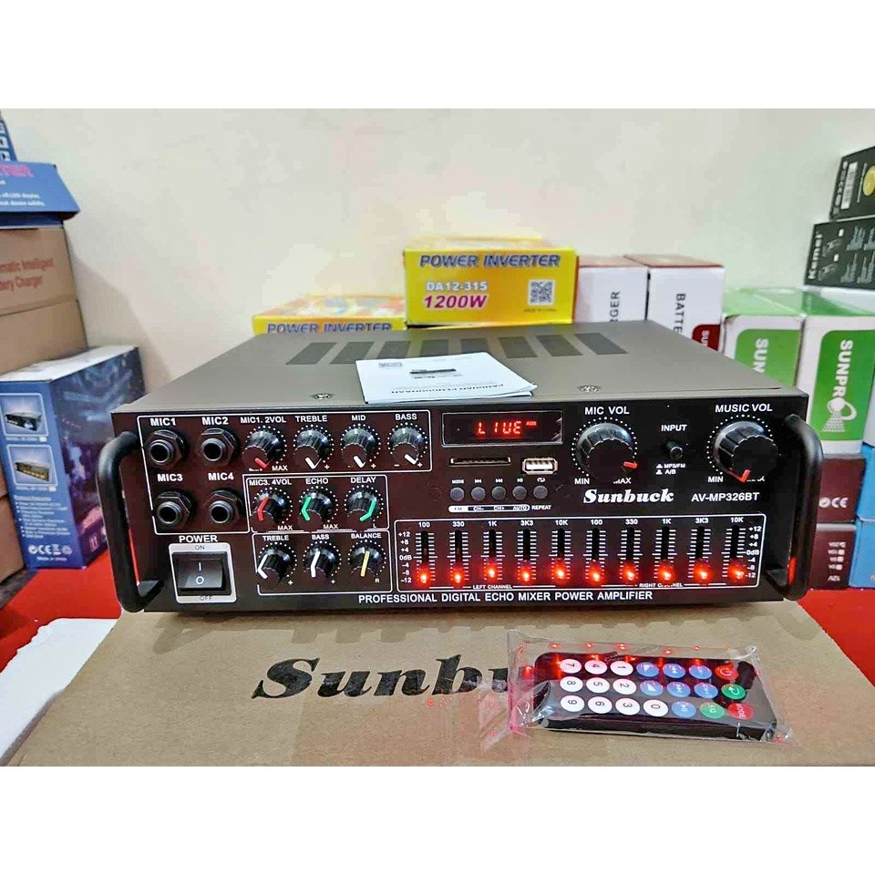 Jual Amplifier 2000W Bluetooth Karaoke Home Theater Mp3 USB FM Radio ...