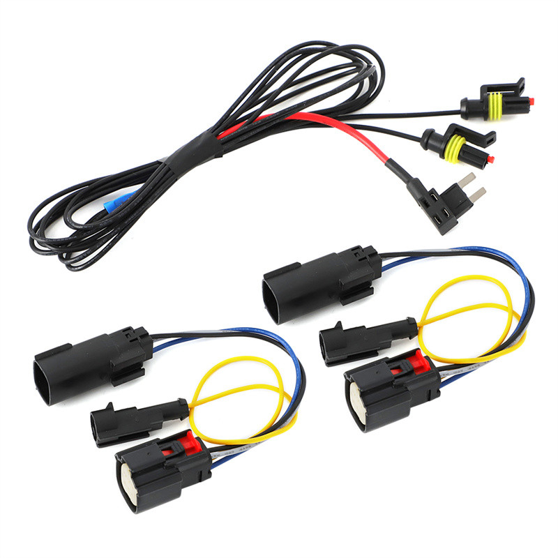 Jual LED Front Headlight Adapter W/ DRL 4th Wire Plug-N-Plug For Jeep ...