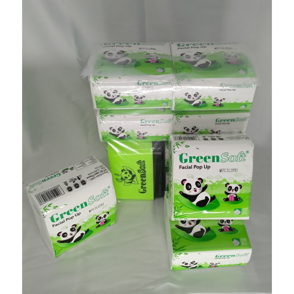 Jual Green Soft Tissue / Tisu Popup Extra Soft 130 Sheets 2Ply | Shopee ...
