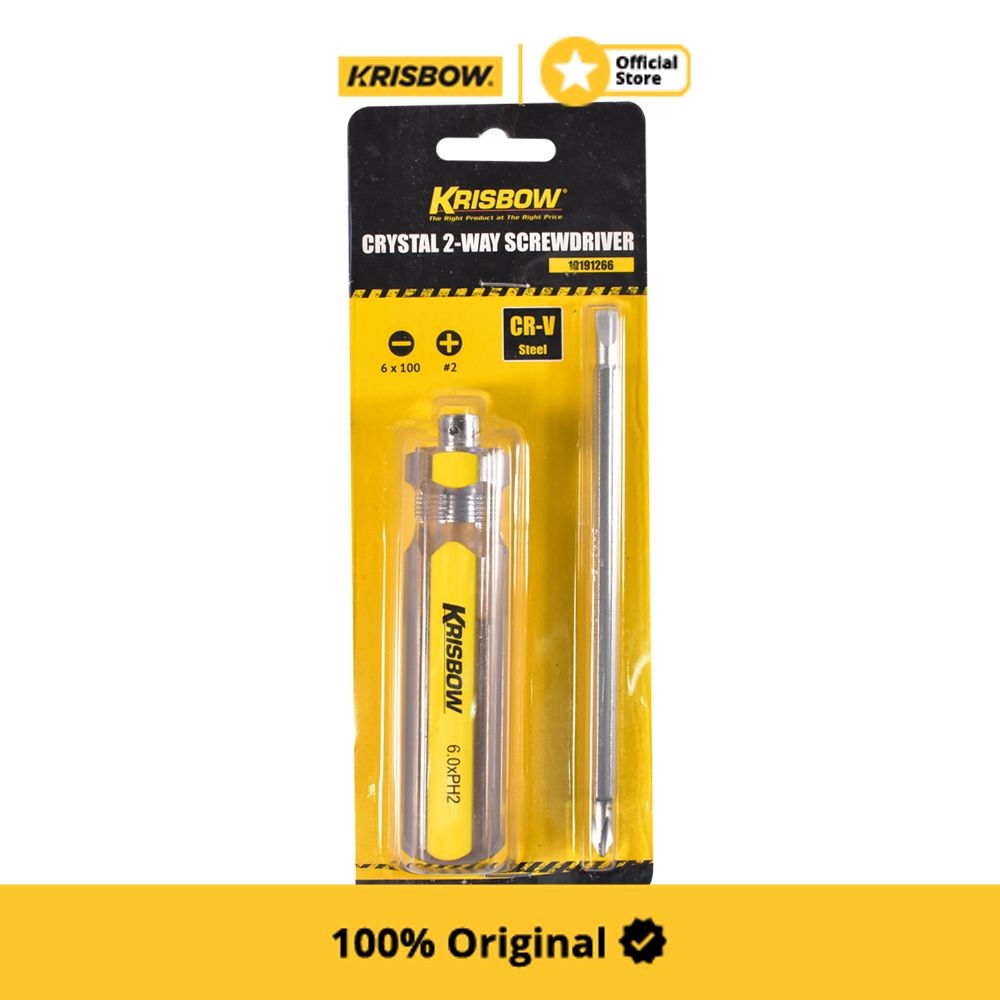 Jual Krisbow Screwdriver Obeng Kristal 2 Arah 6X100 P2 Lrcts1 | Shopee ...