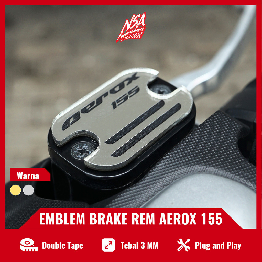 Jual NSA GARNIS TUTUP MASTER REM AEROX EMBLEM BRAKE REM AEROX GOLD ...