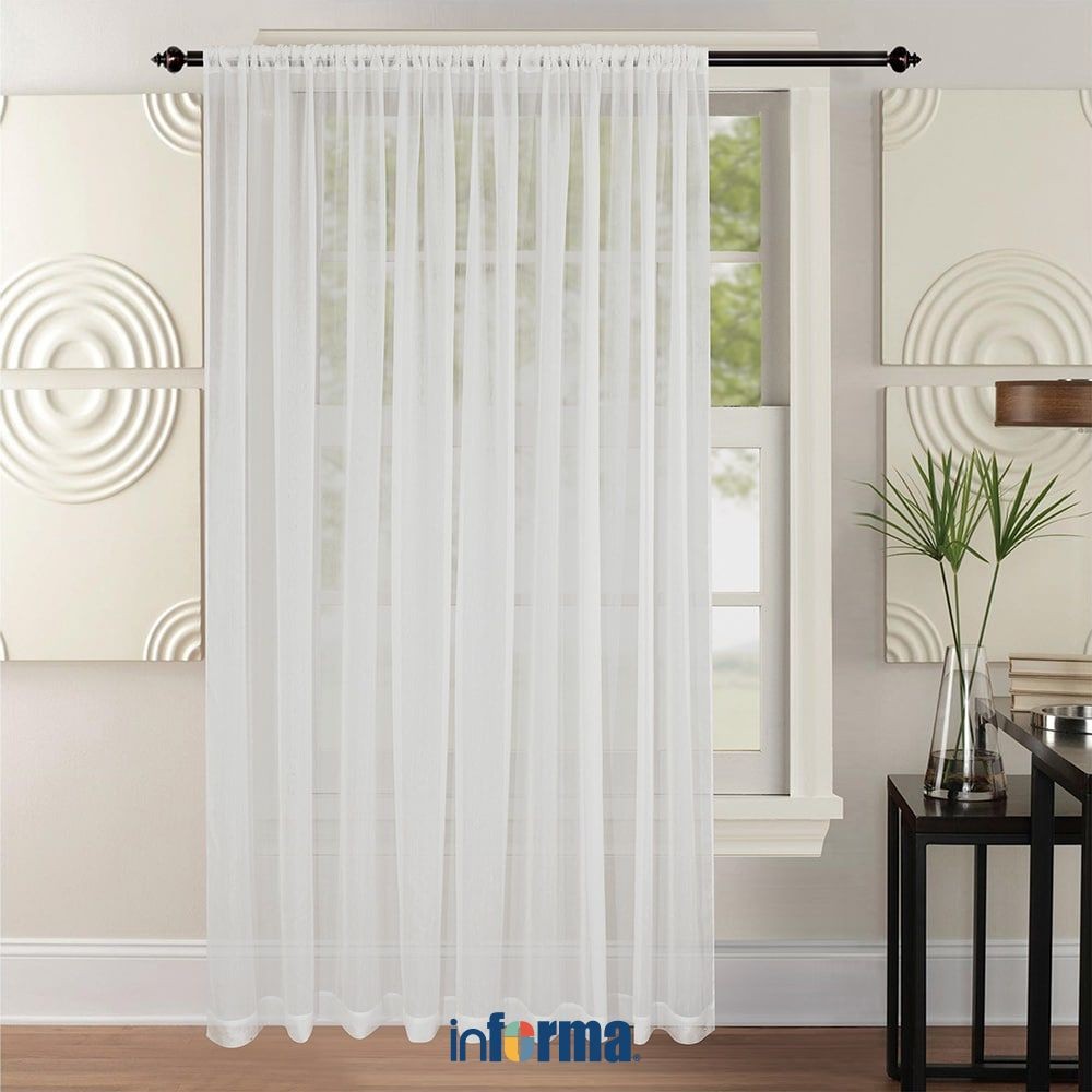 Jual Informa 280X250 cm Tirai Vitrase Small Stripe Dot Gorden Vitrase ...