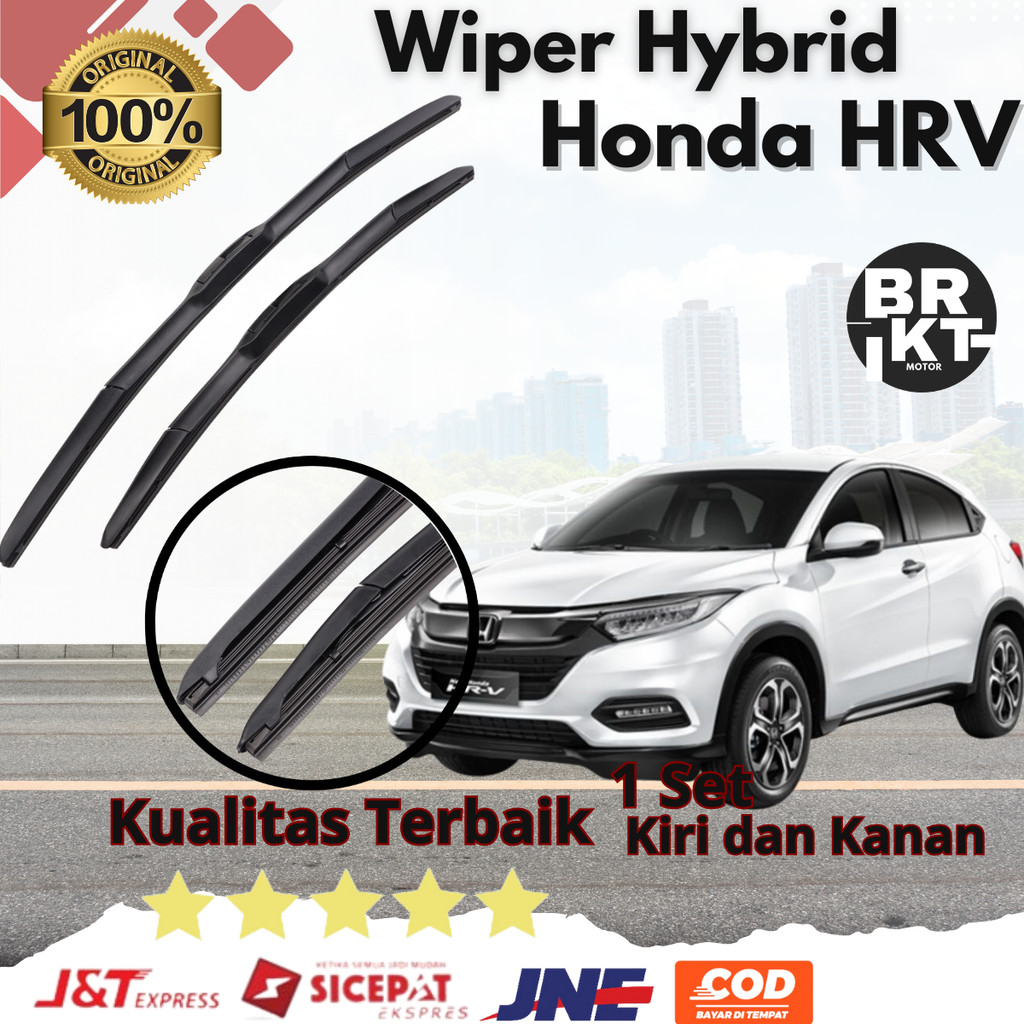 Jual Wiper Hybrid HRV Sapuan Kaca Mobil Model Banana Karet 1 Set ...