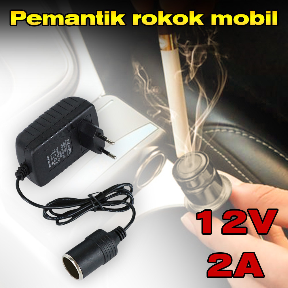 Jual Adaptor Colokan Mobil ke Listrik 12V 2A untuk Vacuum, 12V 2A ...