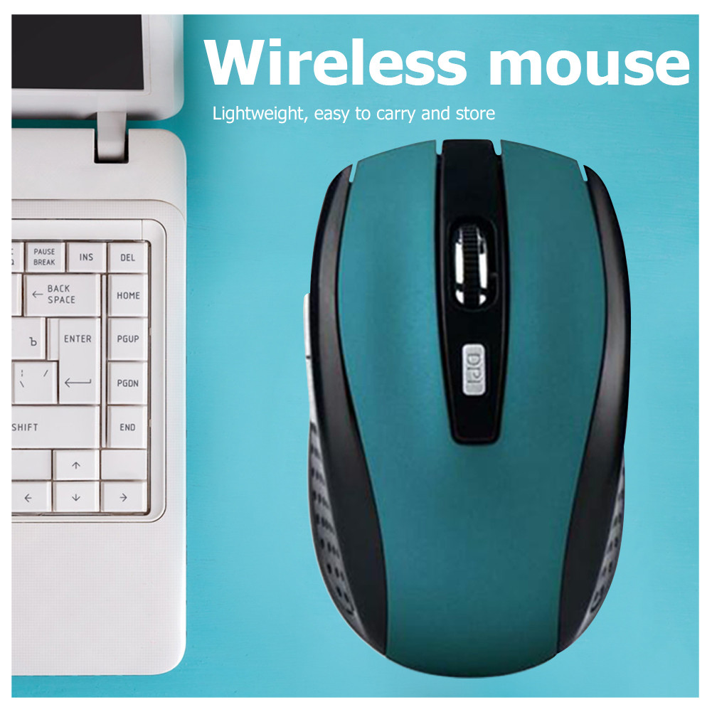 Jual Portable 2.4G Wireless Optical Mouse 6 Buttons USB Receiver ...