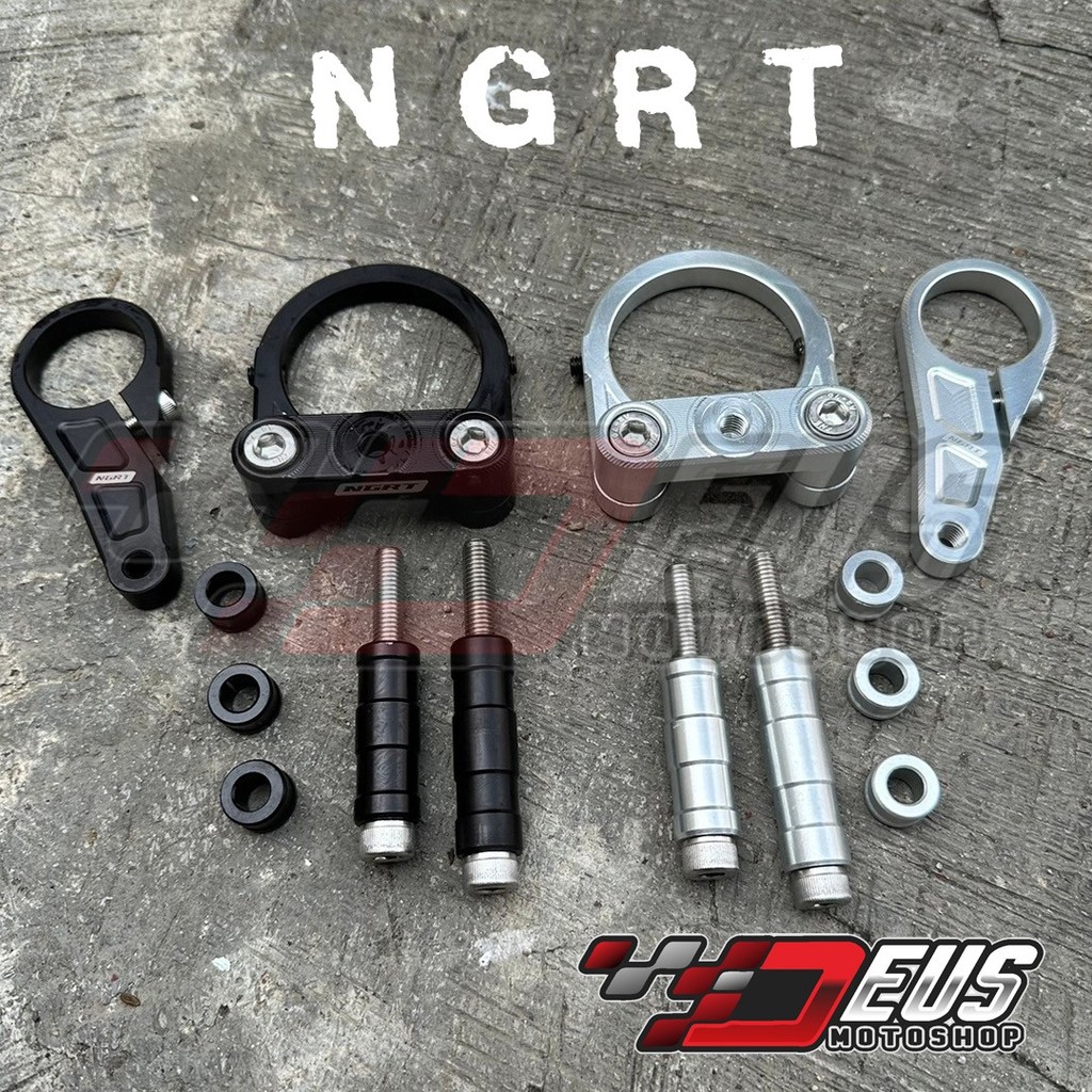 Jual Bracket Steering Damper NGRT Ninja R SS RR Universal Dural CNC ...