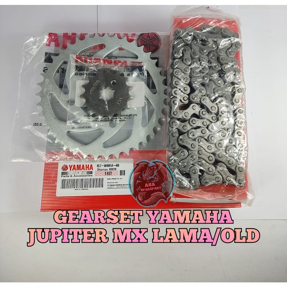 Jual Gearset Gir Set Gear Set + Rantai JUPITER MX 135 LAMA ( 1S7 ) | Shopee Indonesia