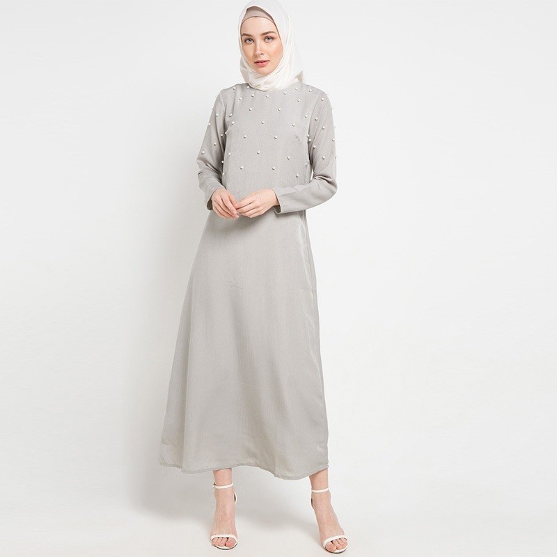 Jual AZZAR – Aboli Maxi Dress – Gamis A-Line Pearl Beads | Shopee Indonesia