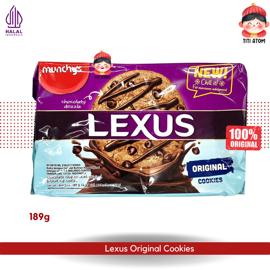 Jual Lexus Original Cookies Choco Chip Coklat 189g | Shopee Indonesia