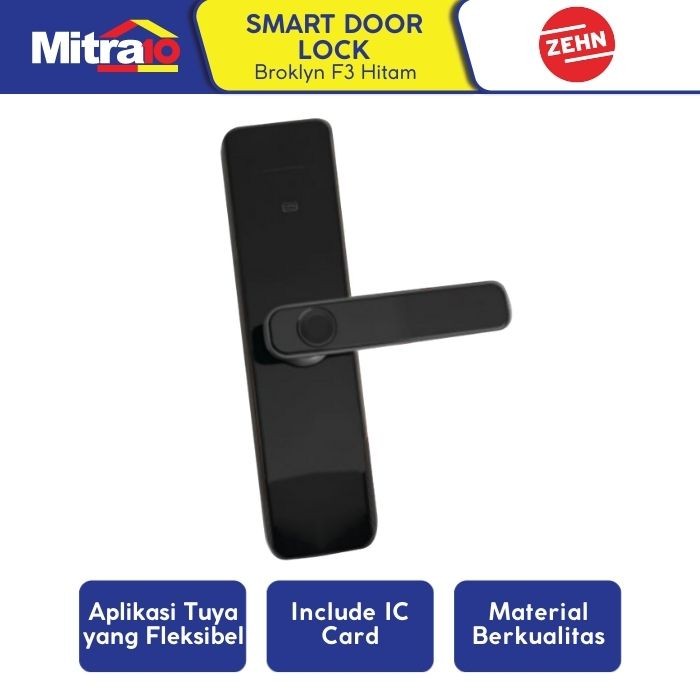 Jual Zehn Handle Pintu Smart Digital Lock Broklyn F3 Hitam | Shopee ...
