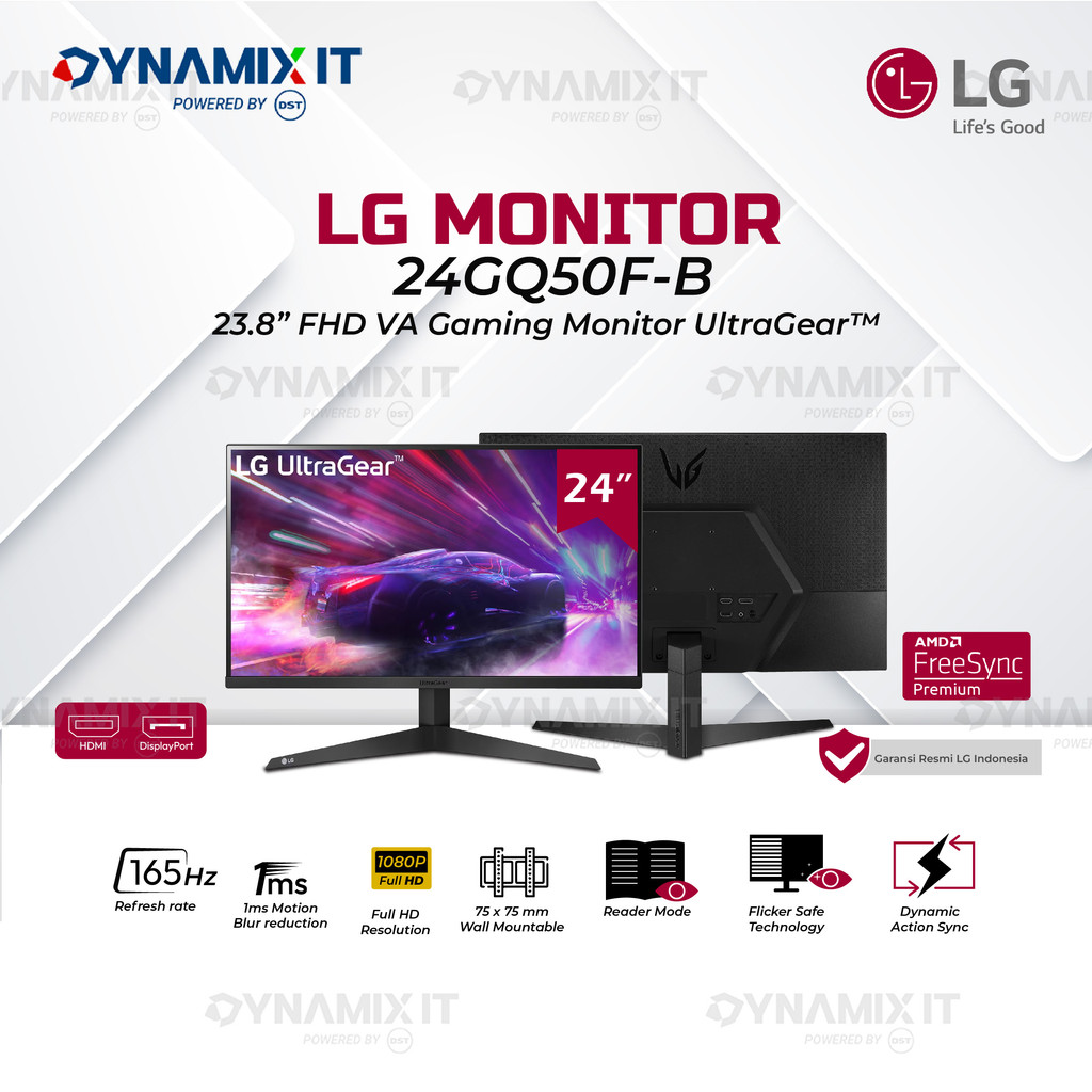 Jual Monitor LG 24GQ50F-B 24" Monitor Game Full HD UltraGear | Shopee Indonesia