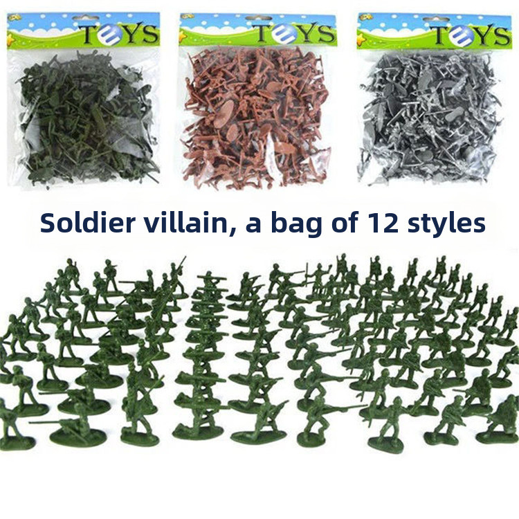 Jual Toy Soldier villain military model suit plastic villain soldier ...