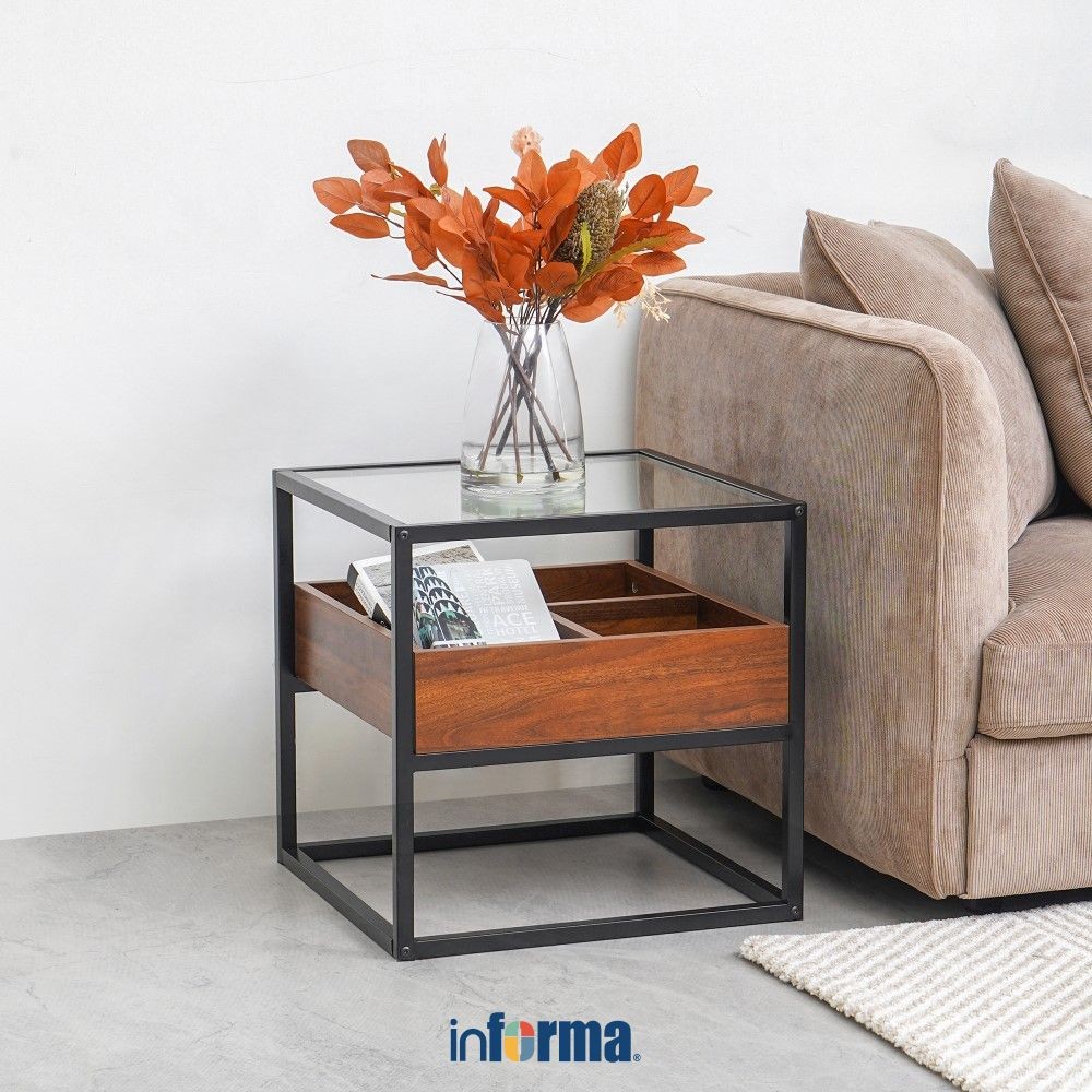 Jual Informa Miguel Meja Sisi - Cokelat End Table Meja Kecil Aesthetic ...