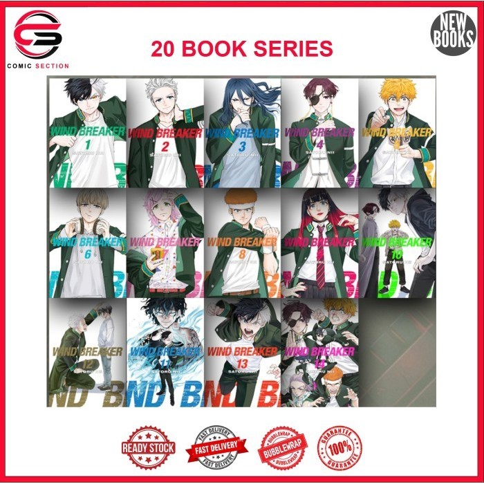 Jual WIND BREAKER Manga, Vol.1-14 by Satoru Nii (English) | Shopee ...