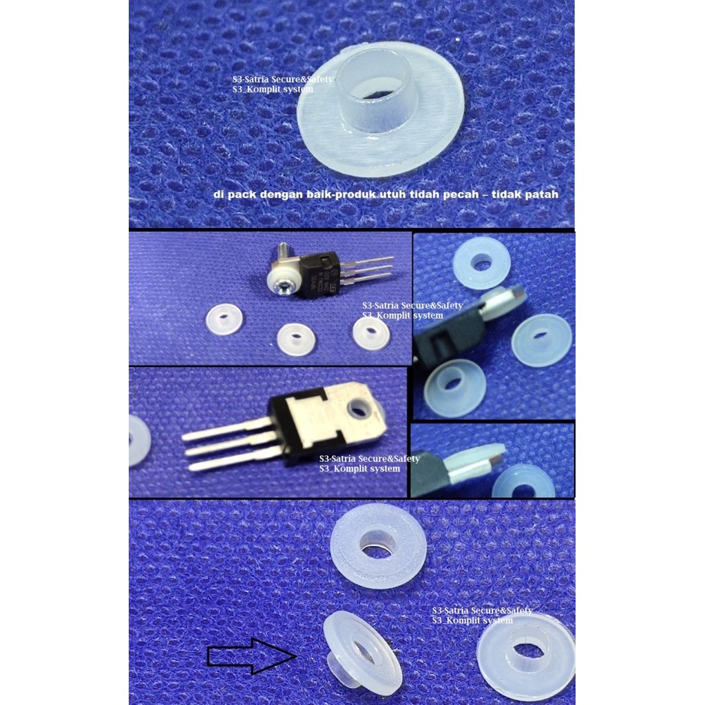 Jual isolator bulat lubang Ring plastic Transistor ring baud m3 Mosfet ...