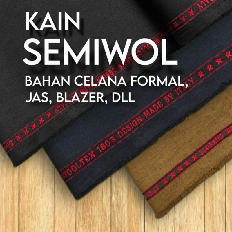Jual Kain Bahan Celana Semi wol meteran (harga per 1/2 meter) Bagus dan ...