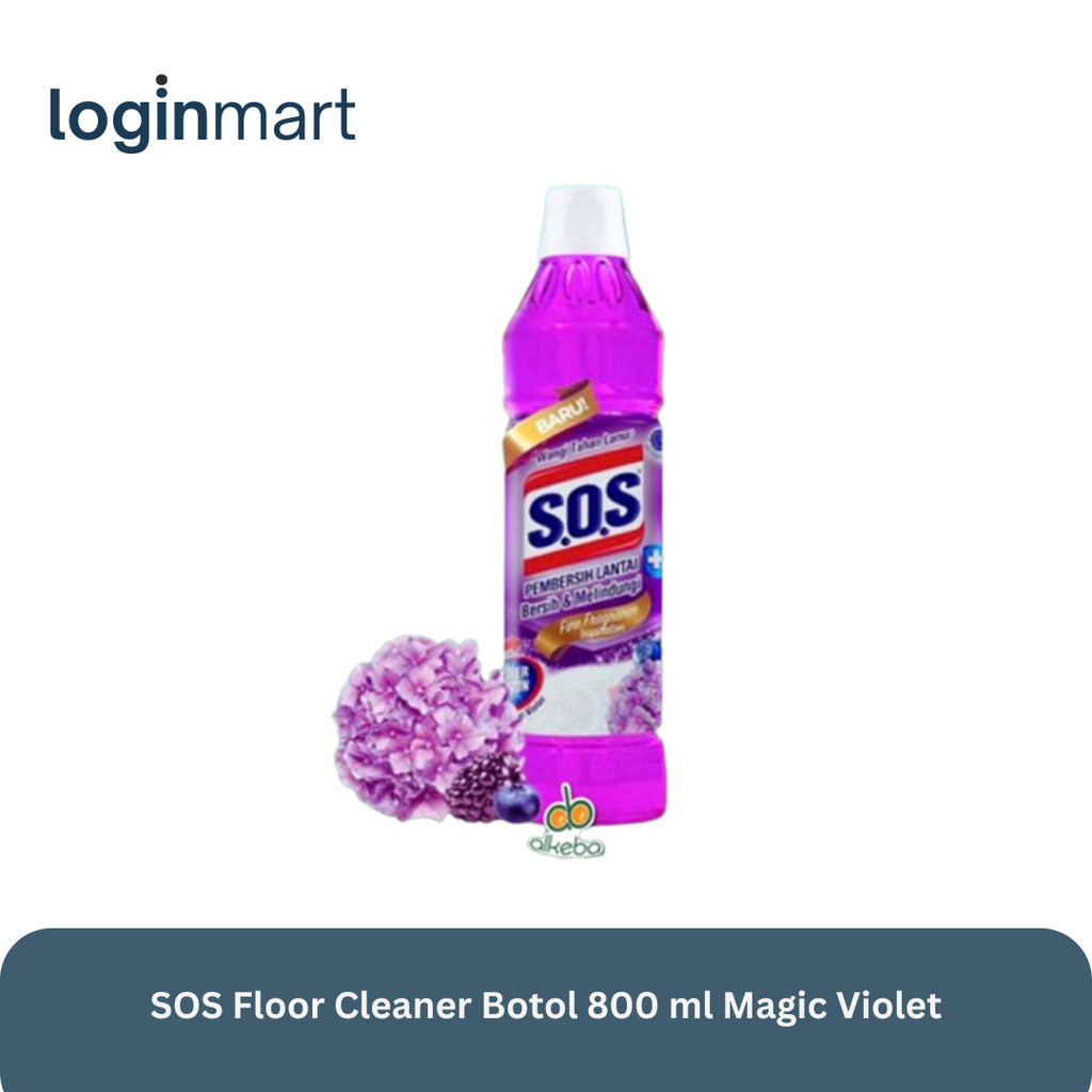 Jual SOS Floor Cleaner Botol 800 ml Magic Violet | Shopee Indonesia