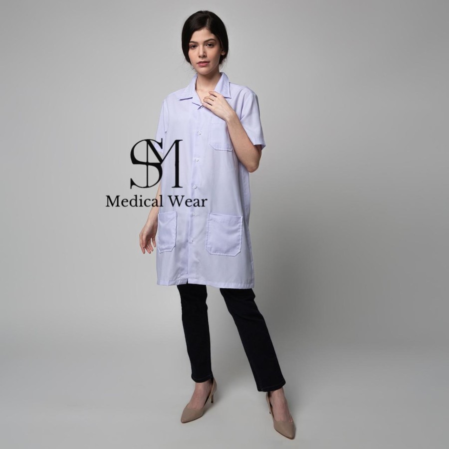 Jual Baju LAB Lengan Pendek / Jas LAB Praktek Laboratorium | Shopee ...