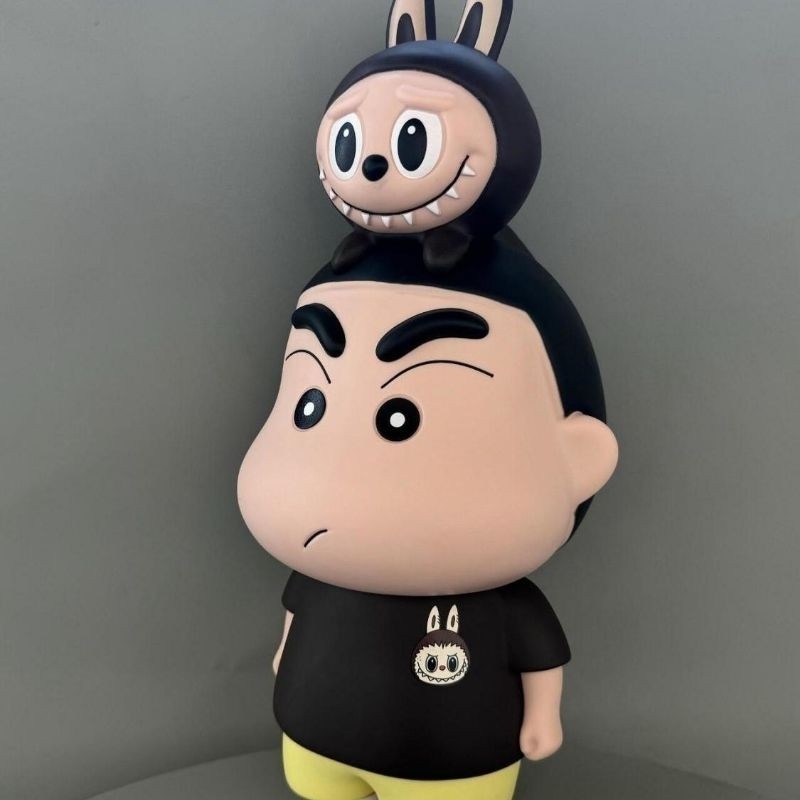 Jual HJ64FG popmart Labubu x shinchan figure LABUBU crayon Shin-chan ...