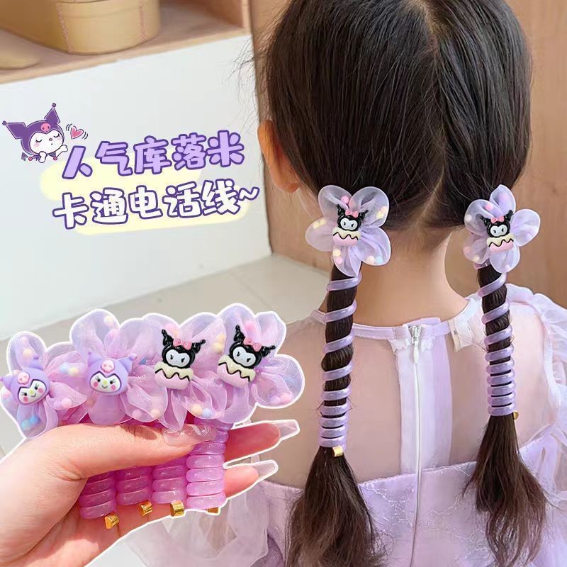 Jual Ikat Rambut Spiral Kuromi Karet Rambut Ulir Tali Rambut Bergulir ...