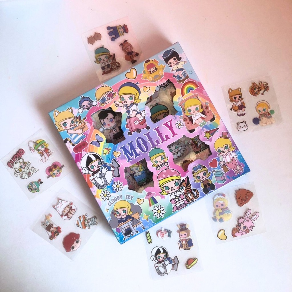 Jual ADORABLE CHARACTER STICKER SET BOX ISI 100 PCS gambar tempel ...
