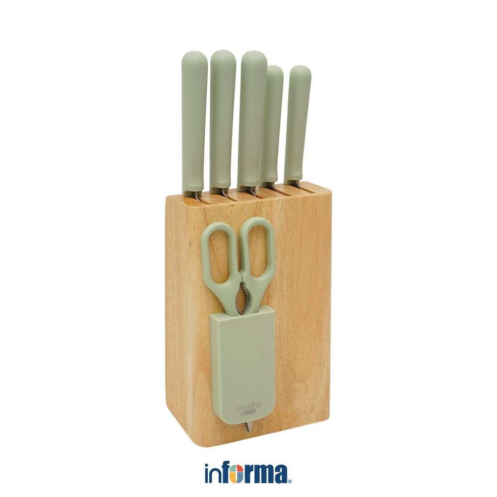 Jual Informa Cooking Color Set 7 Pcs Penn Pisau Dengan Block ...
