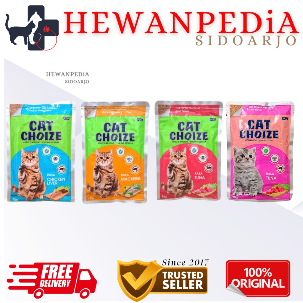 Jual CAT CHOIZE SACHET ADULT & KITTEN POUCH 75 gr - Pakan Basah Kucing ...