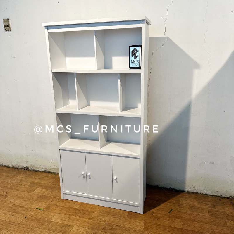 Jual Rak Display Lemari Buku Arsip Hiasan Mebel Furniture Mebel MCS ...