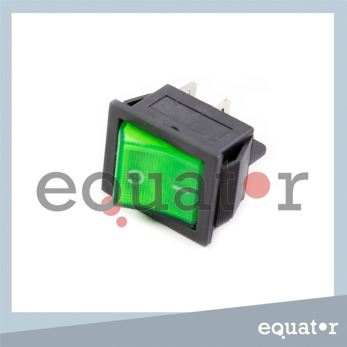 Jual Power Rocker Switch AC ON - OFF 4 pin BESAR + LAMPU hijau / green ...