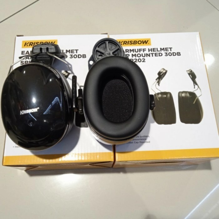 Jual Krisbow earmuff Safety HELMET CAP MOUNTED 30 Db Penutup Telinga ...