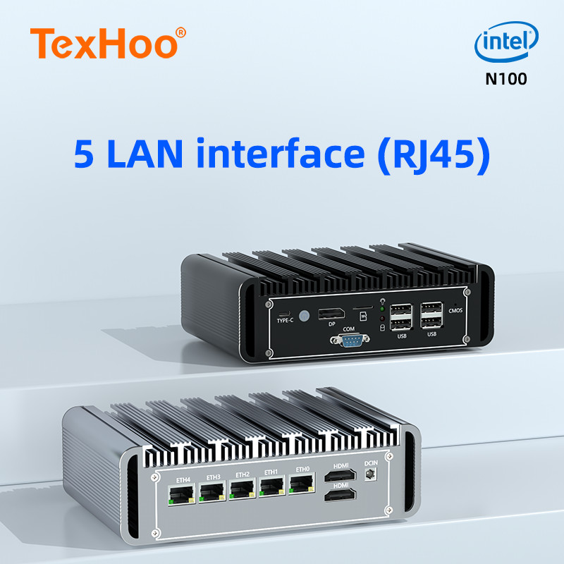 Jual TexHoo Intel N100 Mini PC Computer Firewall Appliance Mini Desktop ...