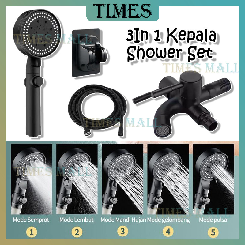 Jual Handheld 5 Mode Air Head Shower /Kepala Shower Mandi Premium Portabel / Adjustable Shower ...