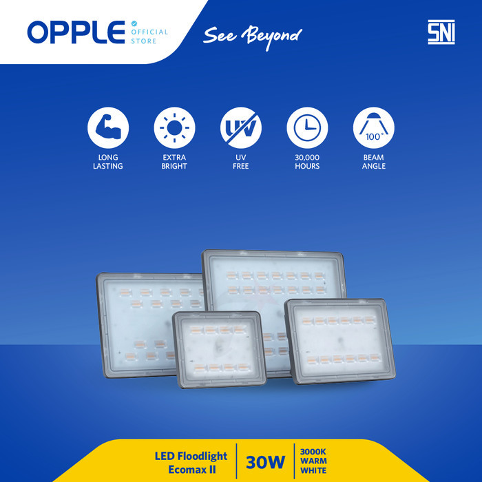 Jual OPPLE LED Flood Light EcoMax Ⅱ 30W 3000K LED floodlight-E Ⅱ 30W ...