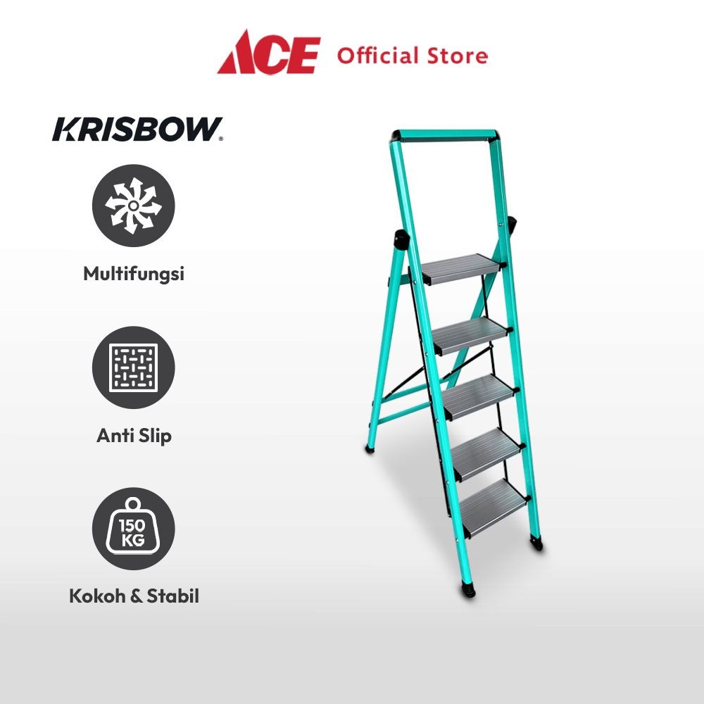 Jual AZKO Krisbow 1.6 mtr Tangga Lipat Dengan Extent Pole 5 Step ...