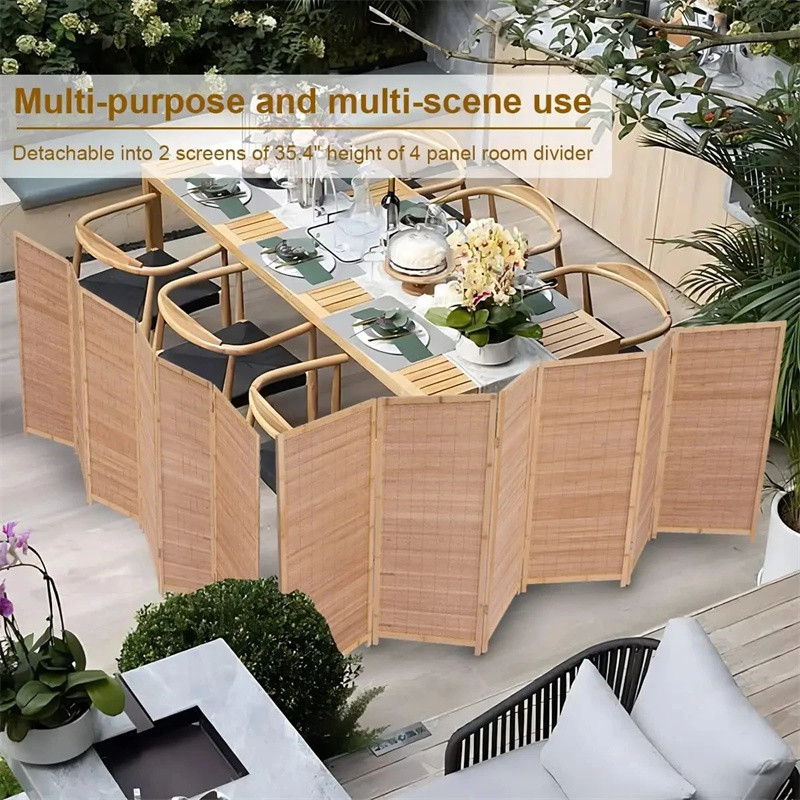 Jual New 6 Panel Room Divider 6 Ft Tall Folding Privacy Screen ...