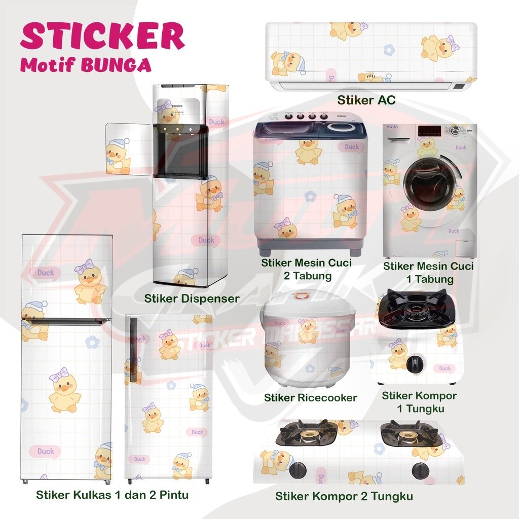 Jual Stiker kulkas kompor mesin cuci pintu tabung Rice Cooker Dispenser ...