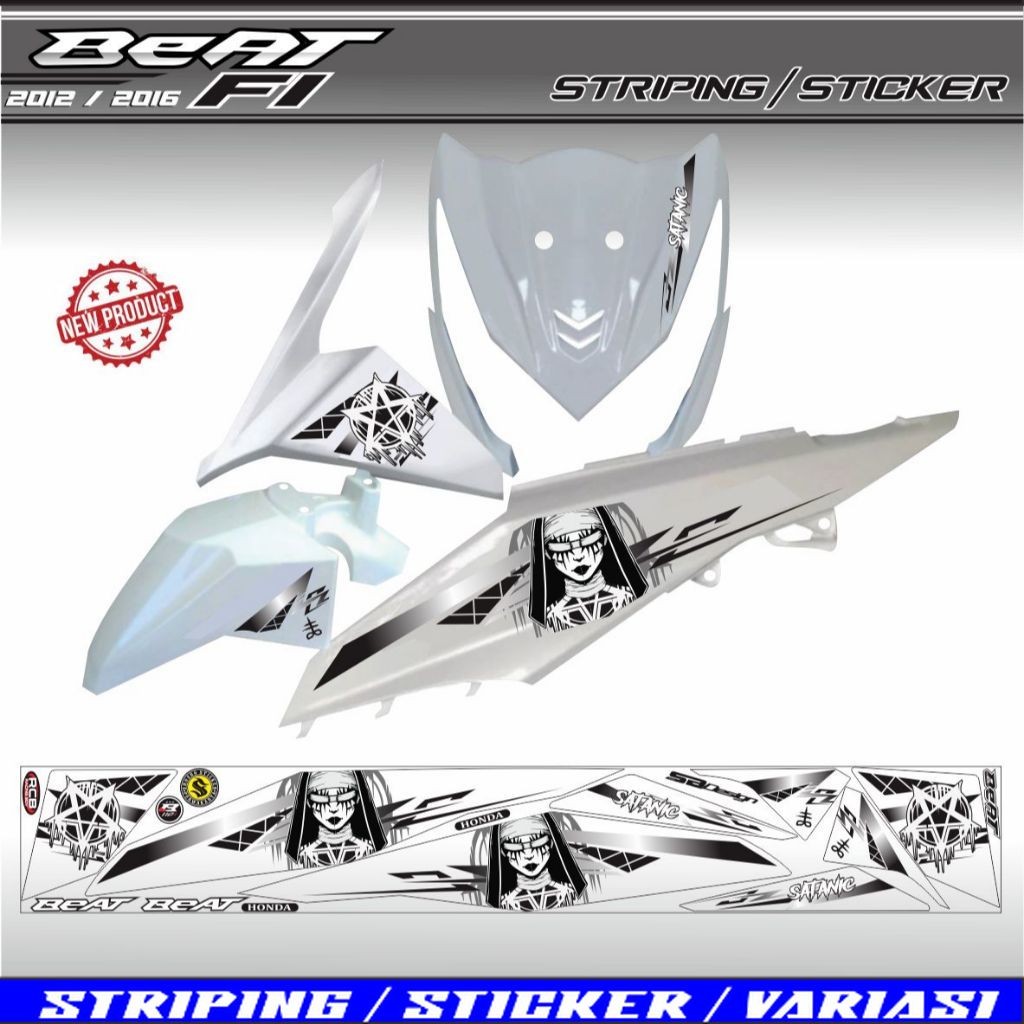 Jual MOTIF VARIASI STIKER POLET MOTOR HONDA BEAT FI DESAIN TERBARU ...