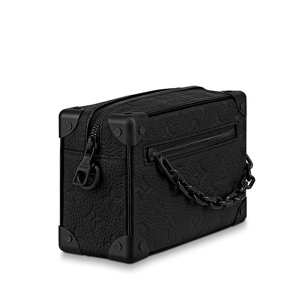 Jual European direct mail LV Louis Vuitton men's black cow leather MINI ...