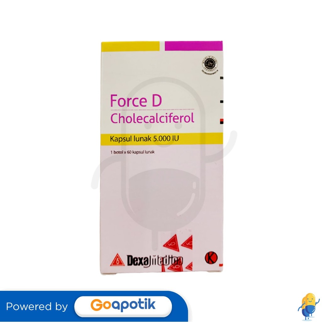 Jual Force D Vitamin D3 5000 Iu Botol 60 Kapsul | Shopee Indonesia