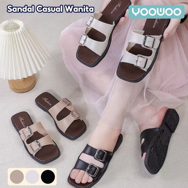 Jual YooWoo Sandal Wanita / Sandal Wanita Kekinian / Sandal Wanita ...