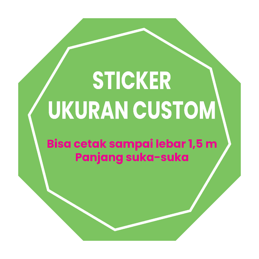 Jual CETAK Sticker Poster Custom Ukuran Bebas sampai 1,5 meter | Shopee ...