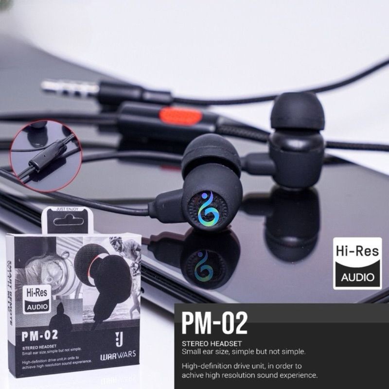 Jual Headset BIG BASS PM-02 SUPER BASS SUARA JERNIH Earphone stereo ...
