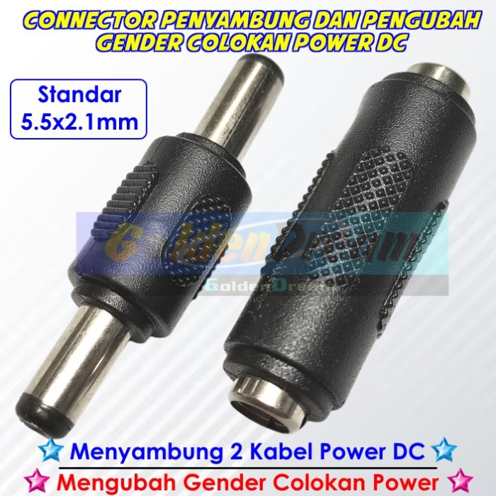 Jual Connector dan Gender Changer Colokan Power DC Male Female Konektor ...