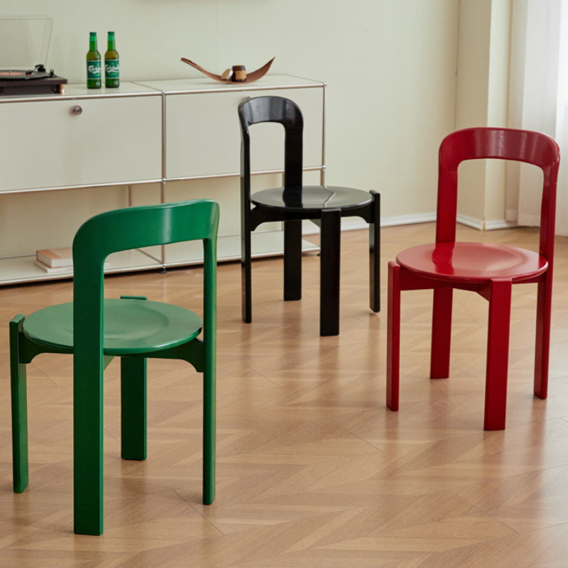 Jual Nordic Rey Beech Solid Wood Dining Chairs Living Room Chairs ...